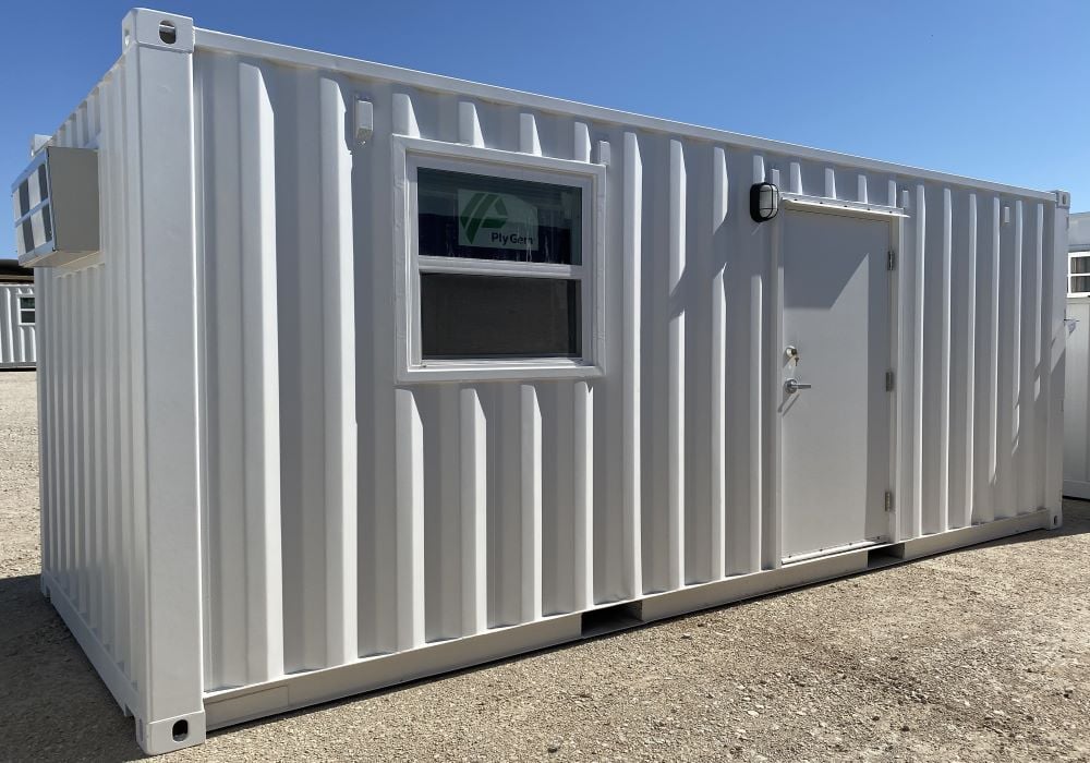 20-ft ISO Container Office & Half Bath | Falcon Structures